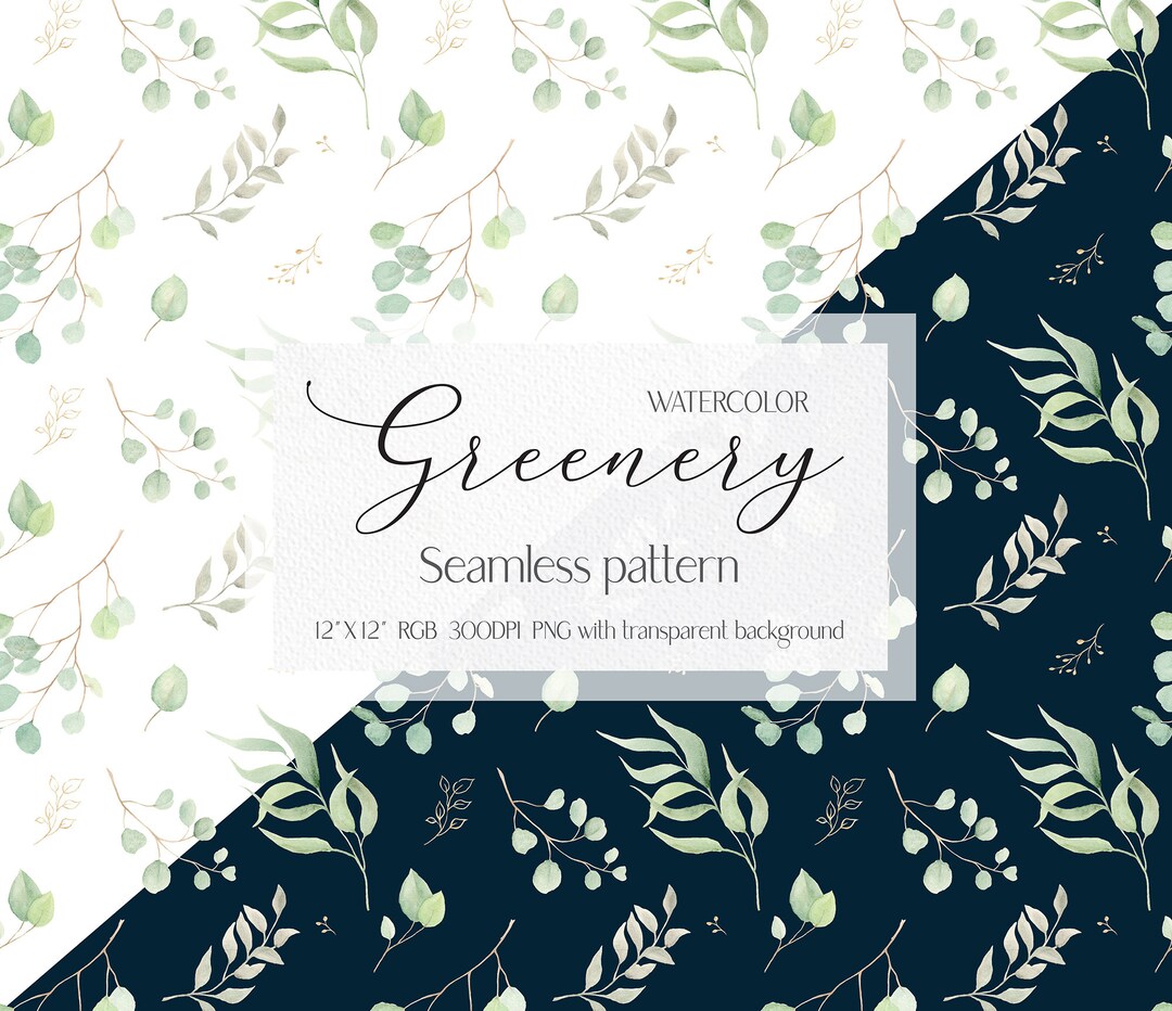 Watercolor Eucalyptus Pattern Png Eucalyptus Print Seamless Pattern ...