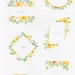 Watercolor Yellow Rose Clipart Floral Frame Clipart Flower Frame Png ...