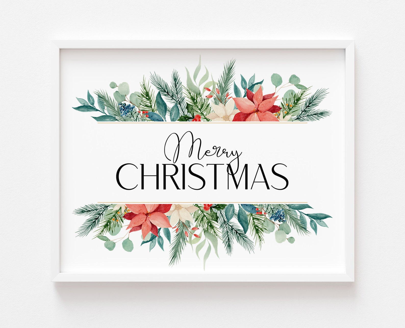 Watercolor Christmas Frames Clipart Winter Clipart Winter | Etsy