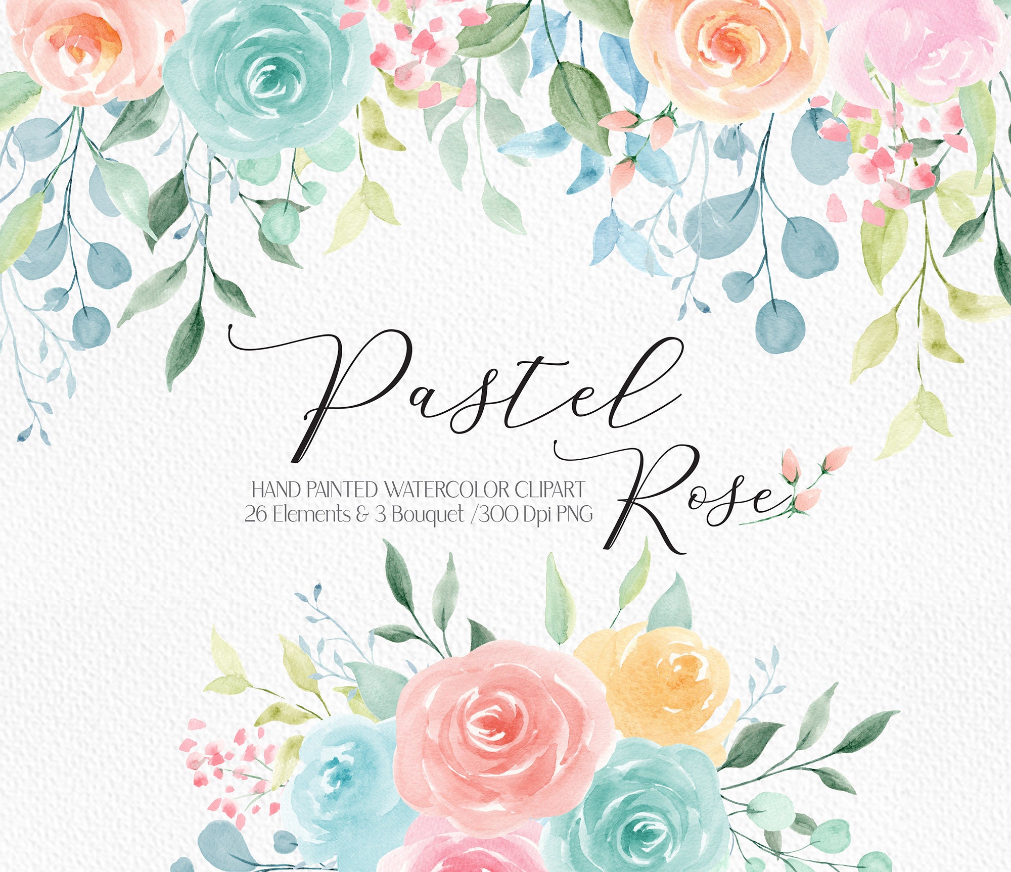Pastel Flower Clipart
