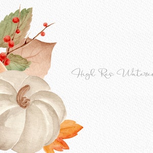 Watercolor Fall Clipart Watercolor Pumpkins Clipart Pumpkin ...