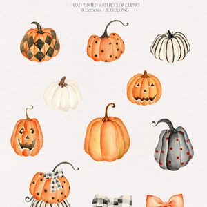 Watercolor Halloween Pumpkin Png Fall Clipart Autumn Clipart Pumpkin ...