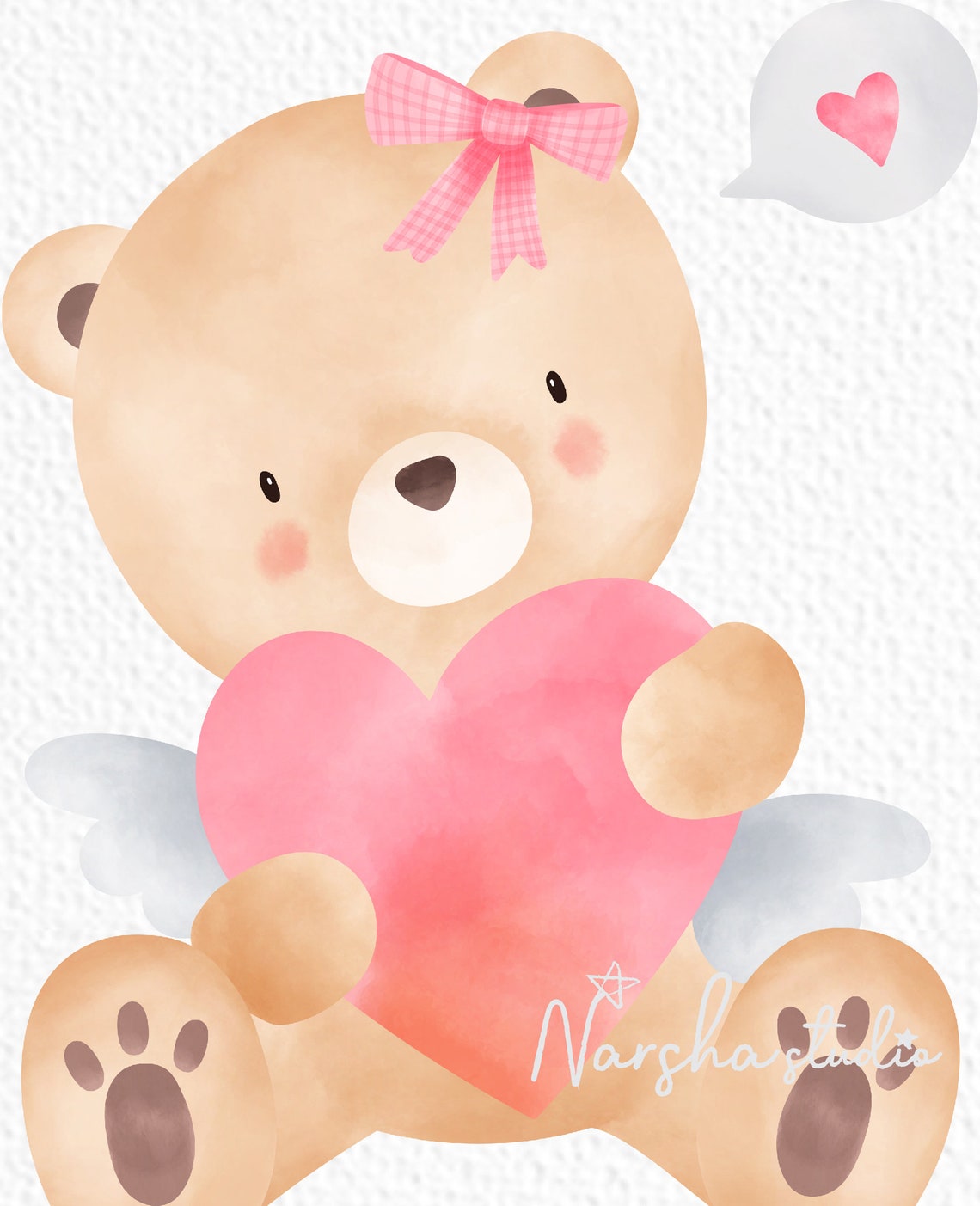 Sweet Teddy Bear Watercolor Clip Art/ Teddy Bears/ Cute - Etsy