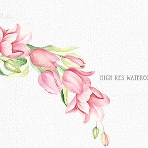 Spring Floral Wreath & Frames Watercolor Clip Art/ Flower Wreath Png ...