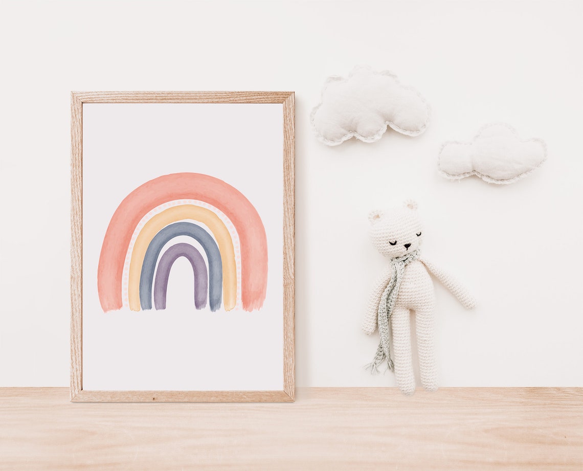 Watercolor Boho Rainbow Clip Art/ Boho Clipart/ Rainbow Png/ | Etsy