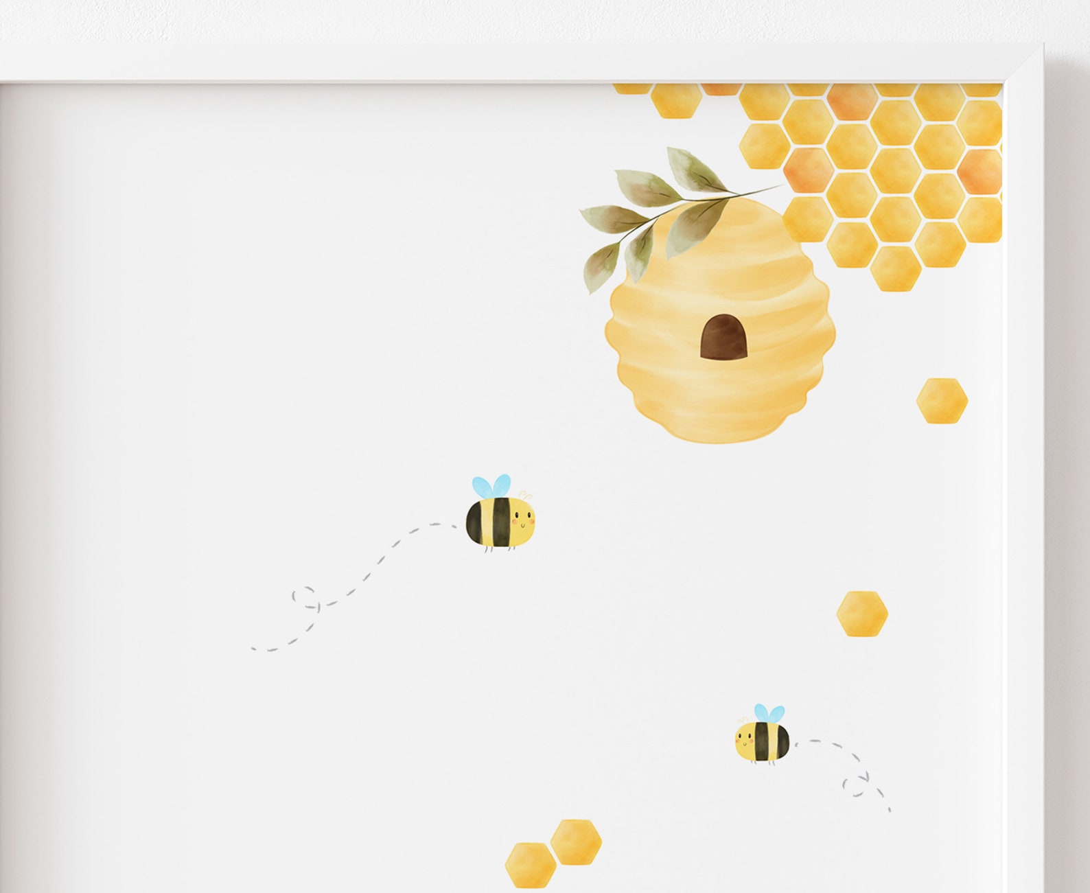 Set of 3 Prints/ Bee Happy Nursery Wall Art Poster/ Nursery - Etsy