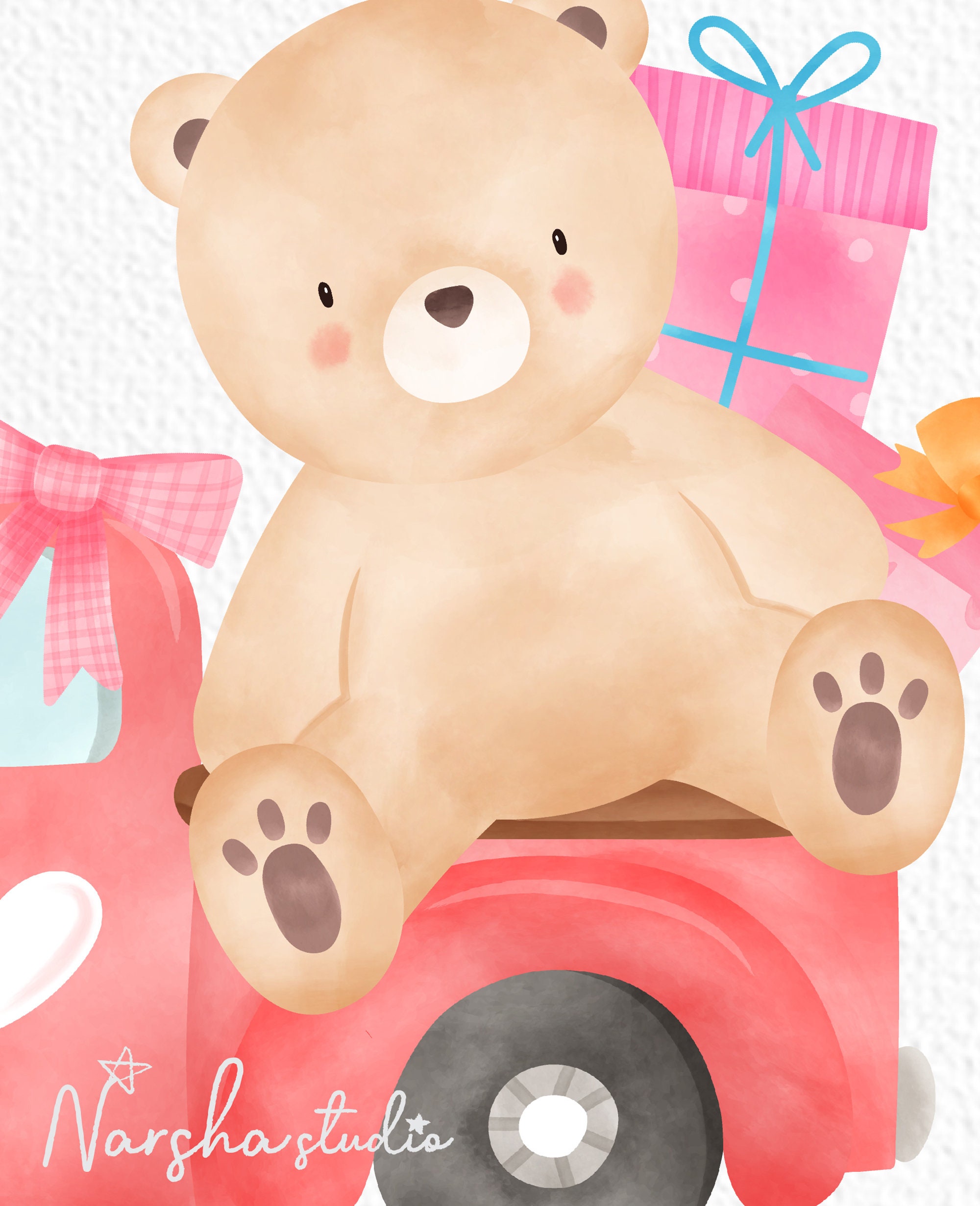 Sweet Teddy Bear Watercolor Clip Art/ Teddy Bears/ Cute - Etsy