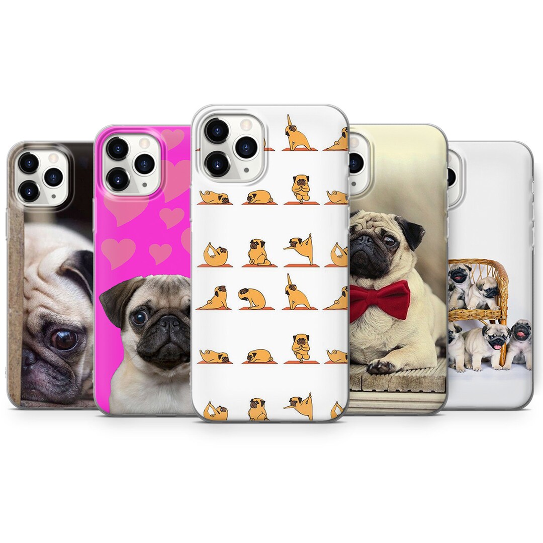 Pug Dog Cute Mops Phone Case Cover for iPhone 16 Pro Max 7,8 Samsung ...
