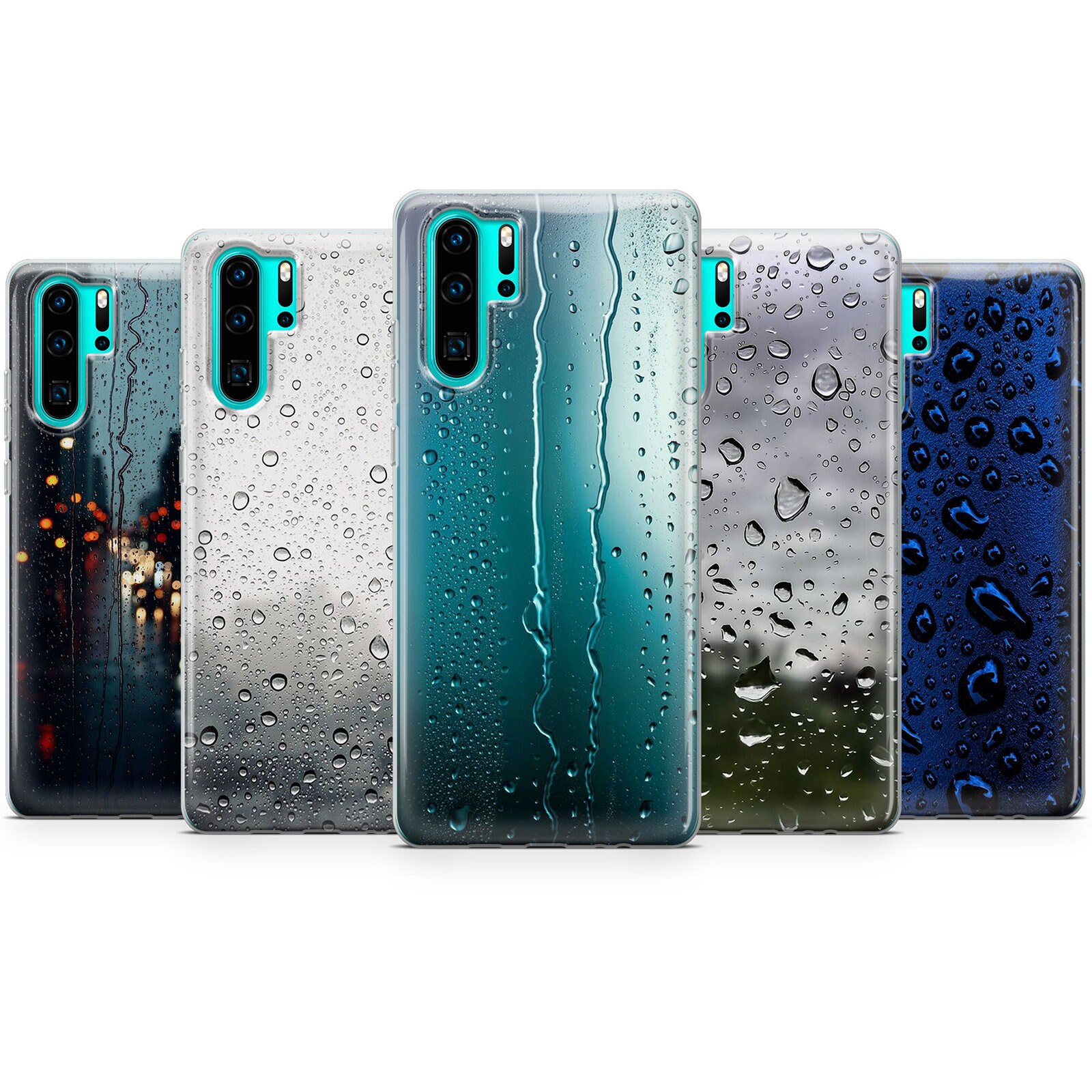 Rain Drops Design Phone Case Cover for iPhone 16 Pro Max 7,8 Samsung ...