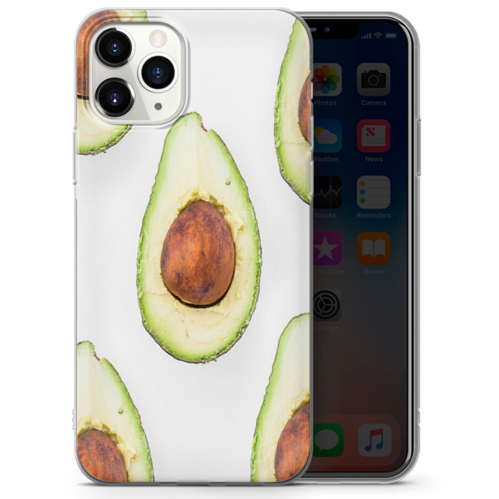 Avocado Funny Design Phone Case Cover for iPhone 15 Pro Max 7,8 Samsung ...