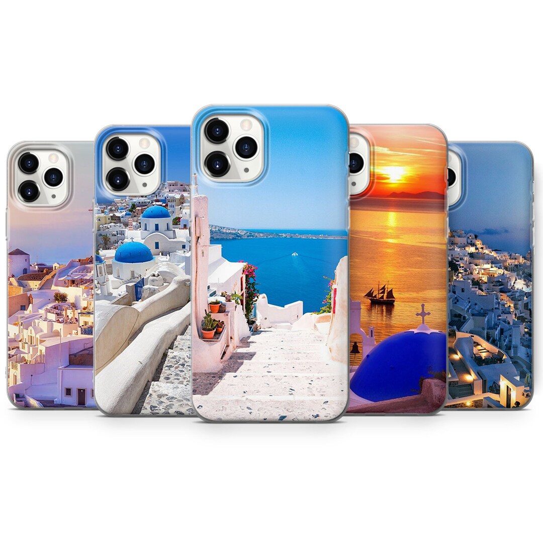 Santorini Beautiful Greece Phone Case Cover for iPhone 15 Pro Max 7,8 ...
