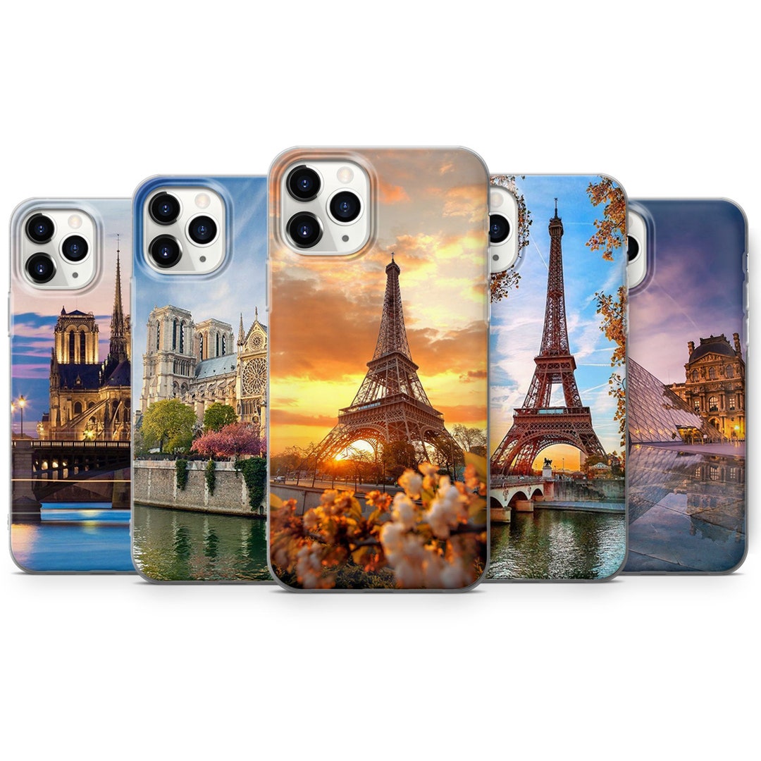 Paris France Eiffel Tower Louvre Notre Dame Phone Case Cover for iPhone ...