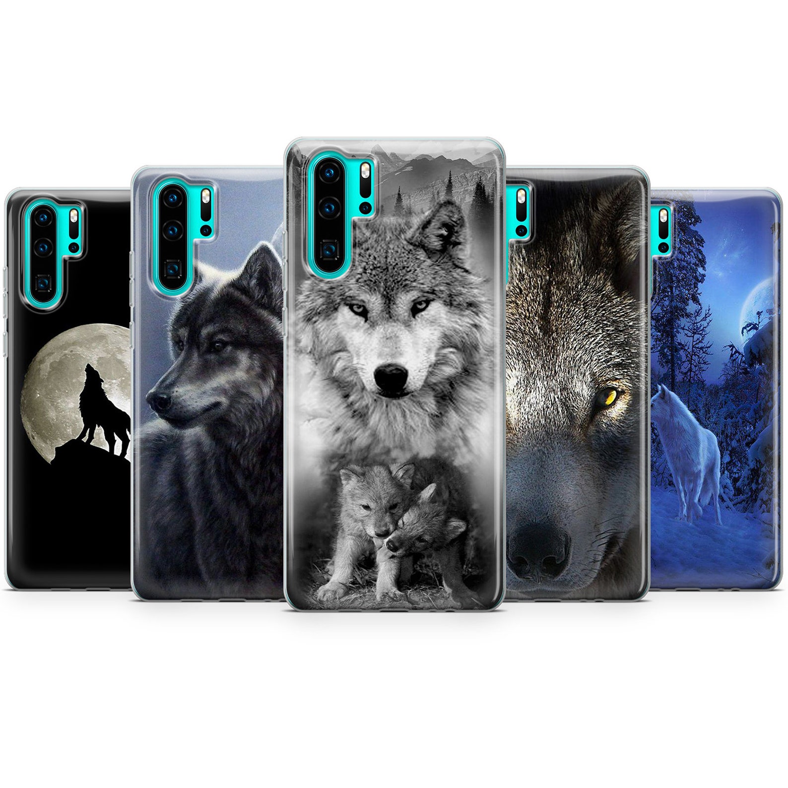 Wild Wolf Animal Design Phone Case Cover for iPhone 15 Pro Max 7,8 ...