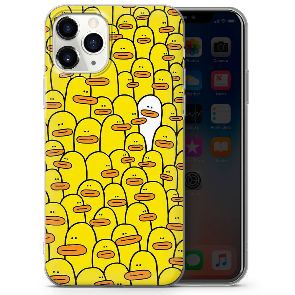 Funny Cute Yellow Duck Phone Case Cover for iPhone 16 Pro Max 7,8 ...