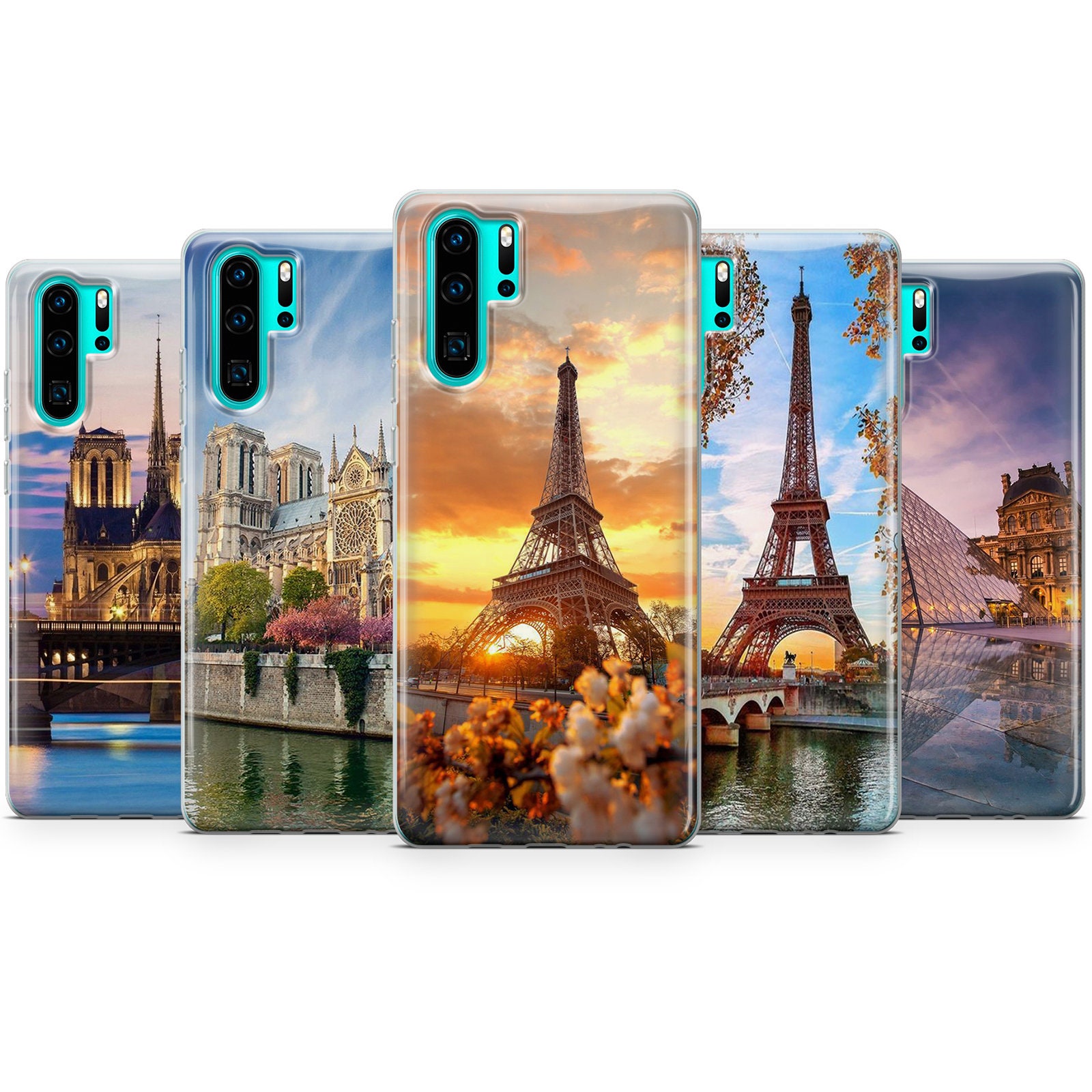 Paris France Eiffel Tower Louvre Notre Dame Phone Case Cover | Etsy
