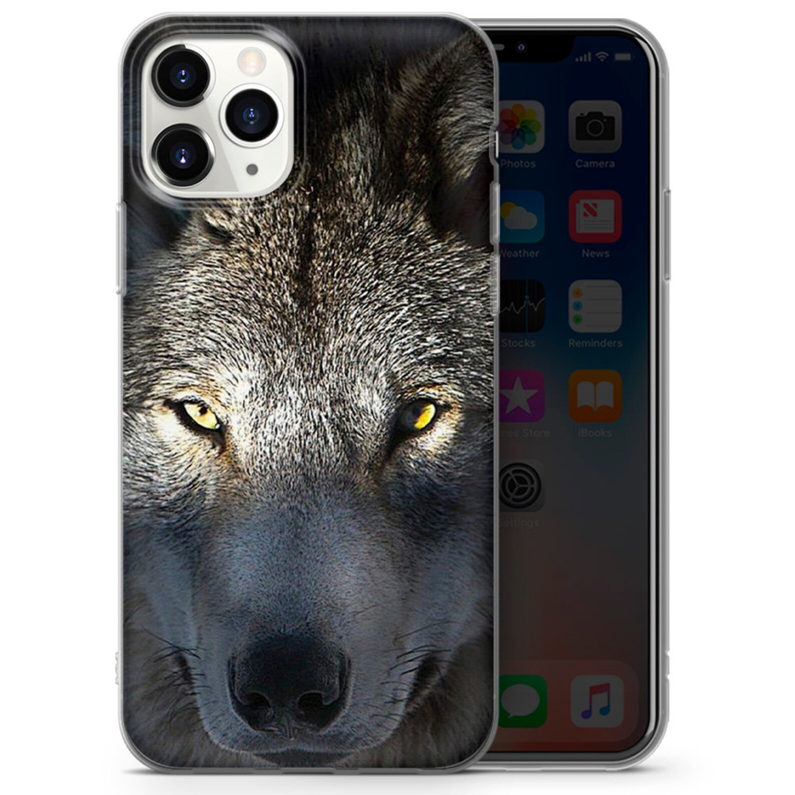 Wild Wolf Animal Design Phone Case Cover for iPhone 15 Pro Max 7,8 ...