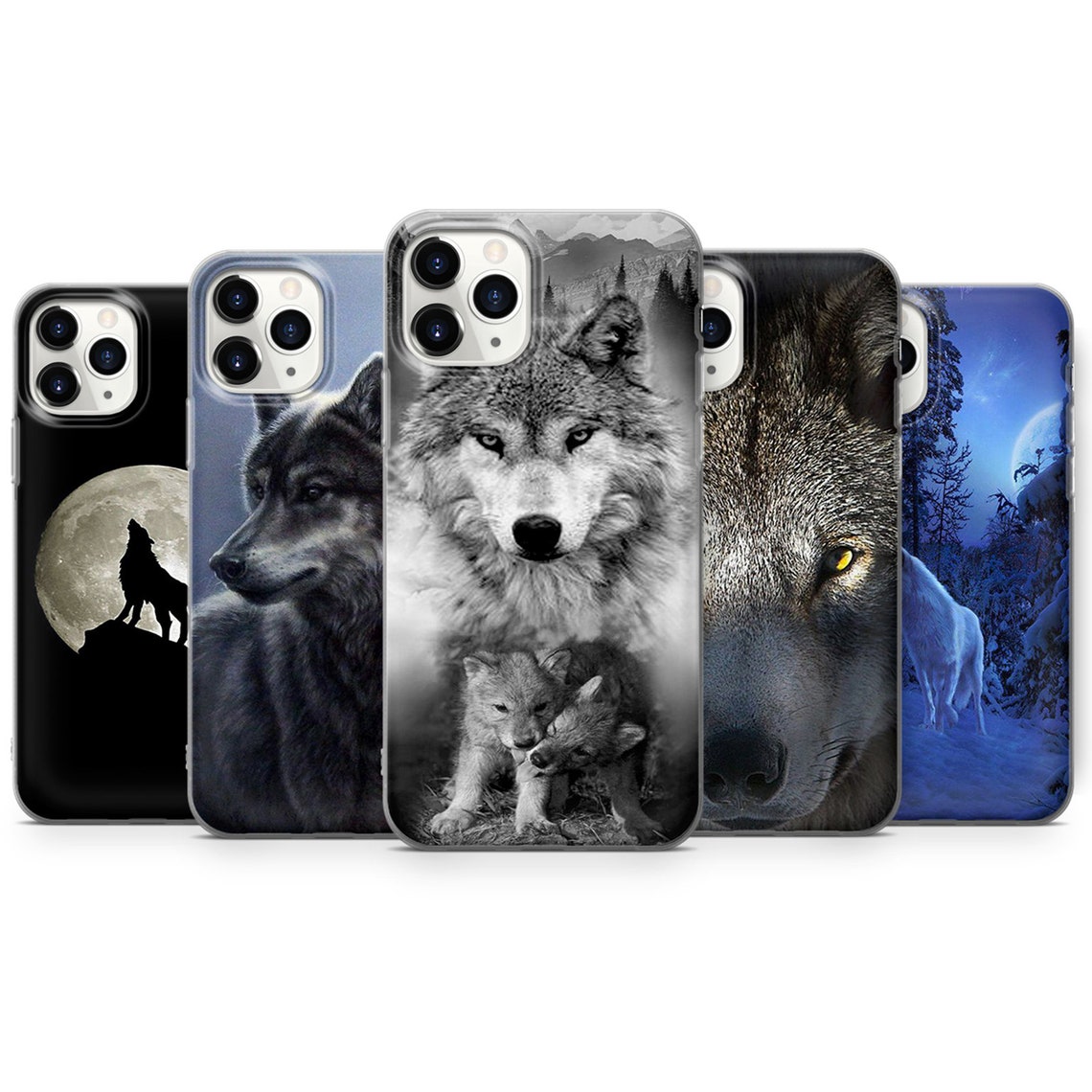 Wild Wolf Animal Design Phone Case Cover for iPhone 15 Pro Max 7,8 ...
