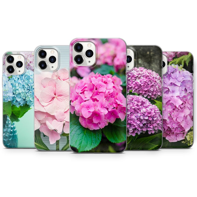 Hortensia Hydrangea Flowers Phone Case Cover for iPhone 16 Pro Max 7,8 ...