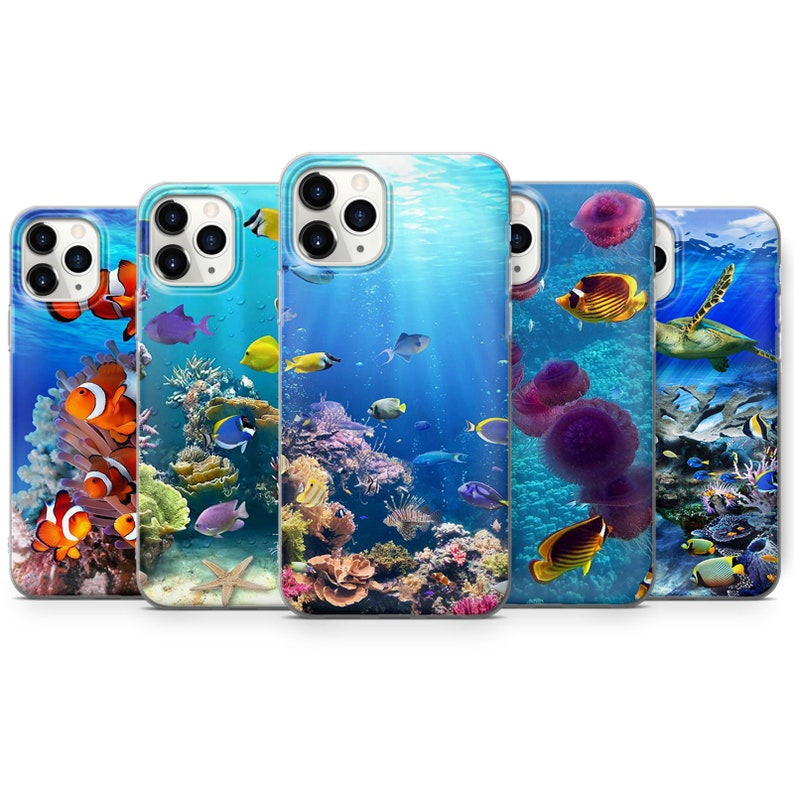 Underwater World Ocean Fish Phone Case Cover for iPhone 16 Pro Max 7,8 ...