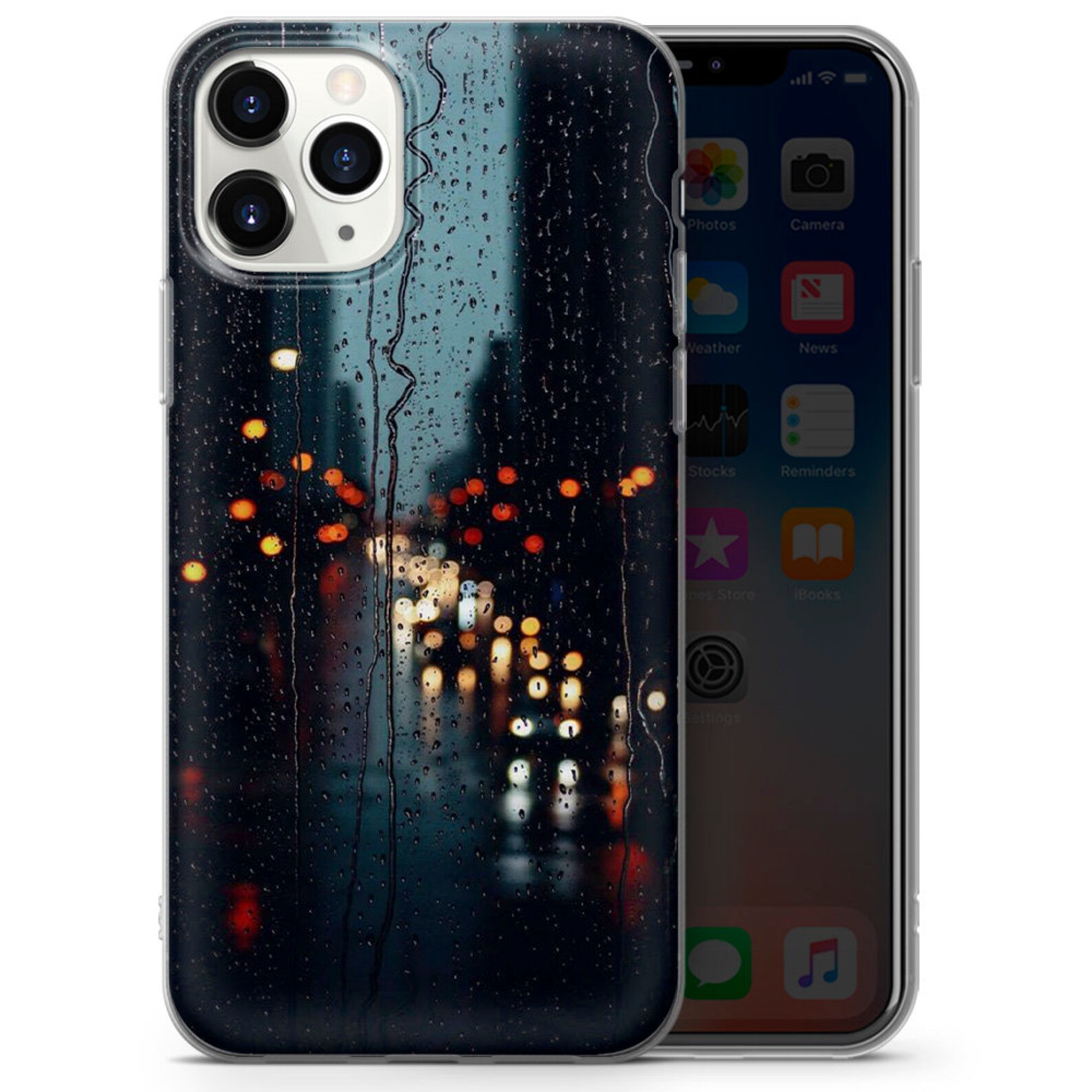 Rain Drops Design Phone Case Cover for iPhone 16 Pro Max 7,8 Samsung ...