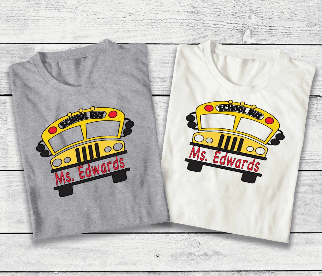 School Bus Driver Shirt, Custom School Bus Driver Tee on Bella + Canvas ...