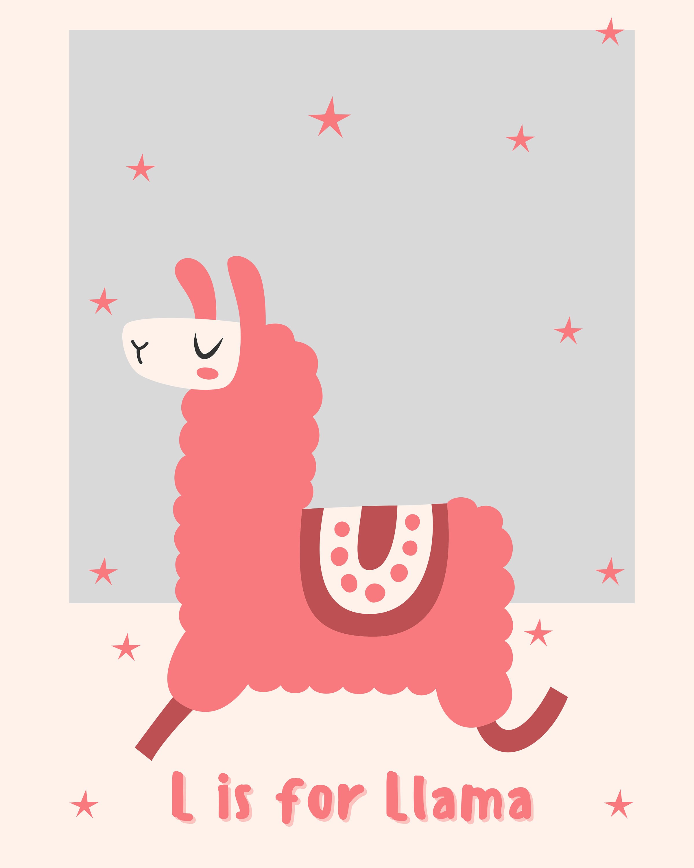 Animal Alphabet Poster Set | 12 Images | Art Print for Baby's Room or ...