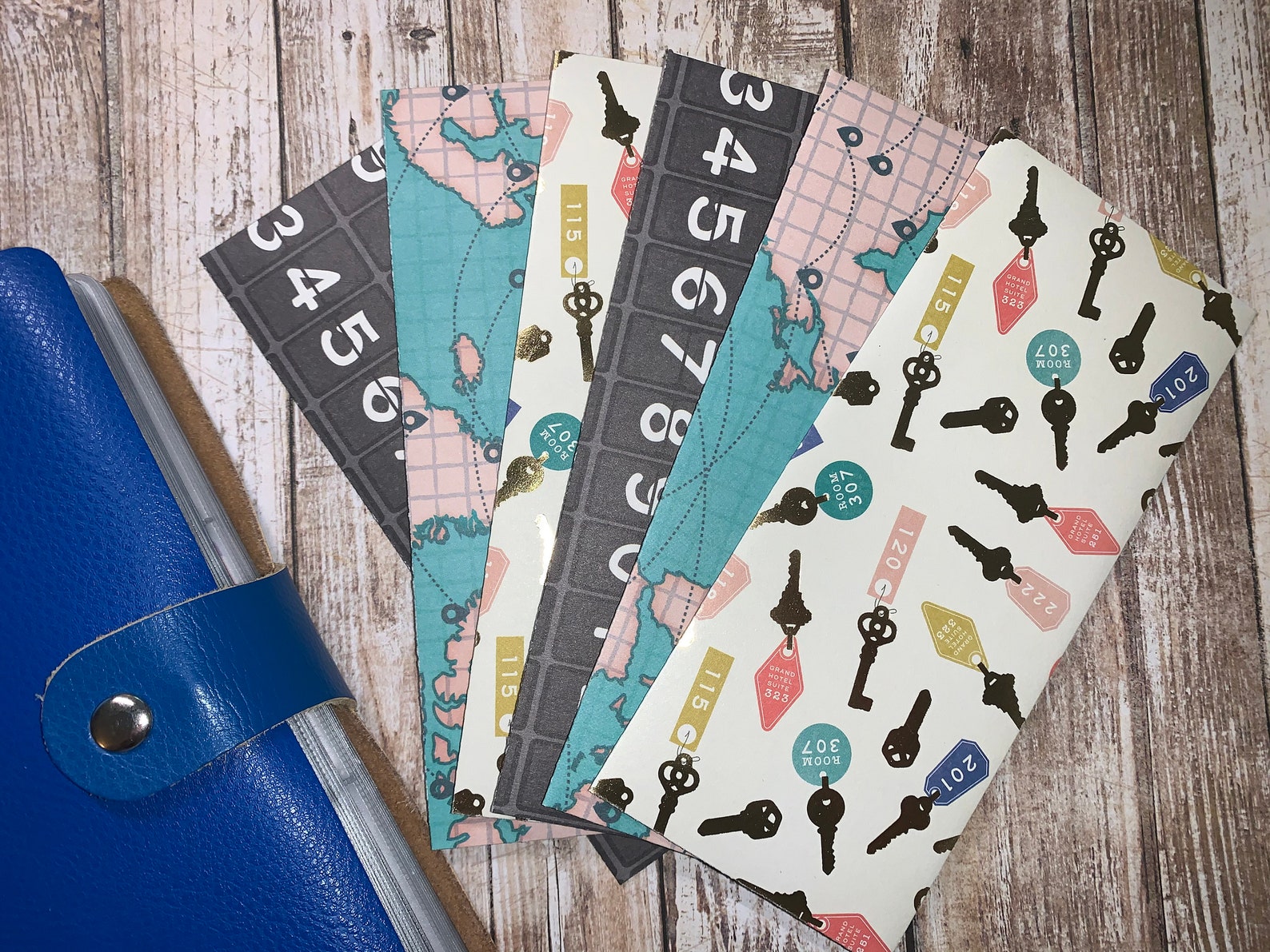 Travel Theme Skinny Cash Envelopes | Set of 6 | Dave Ramsey Inspired ...
