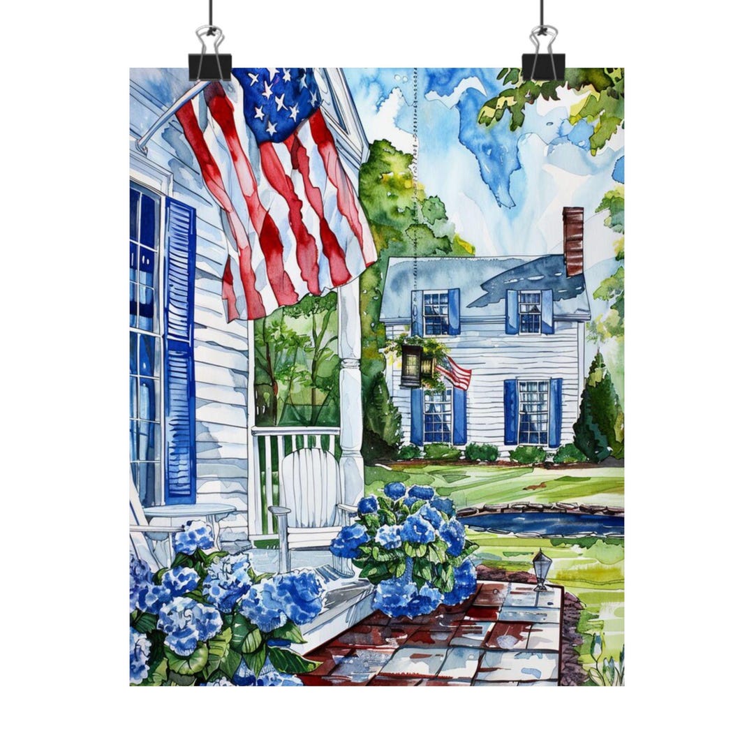 Patriotic Vintage Theme Matte Poster Art, Poster Art to Frame ...