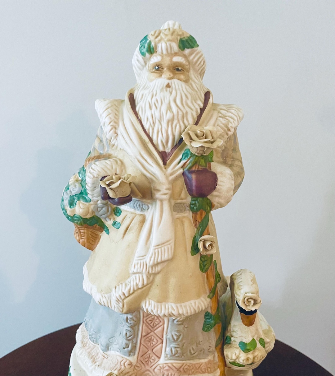 Vintage Victorian Santa Figurine, Santa Figurine With Music Box ...