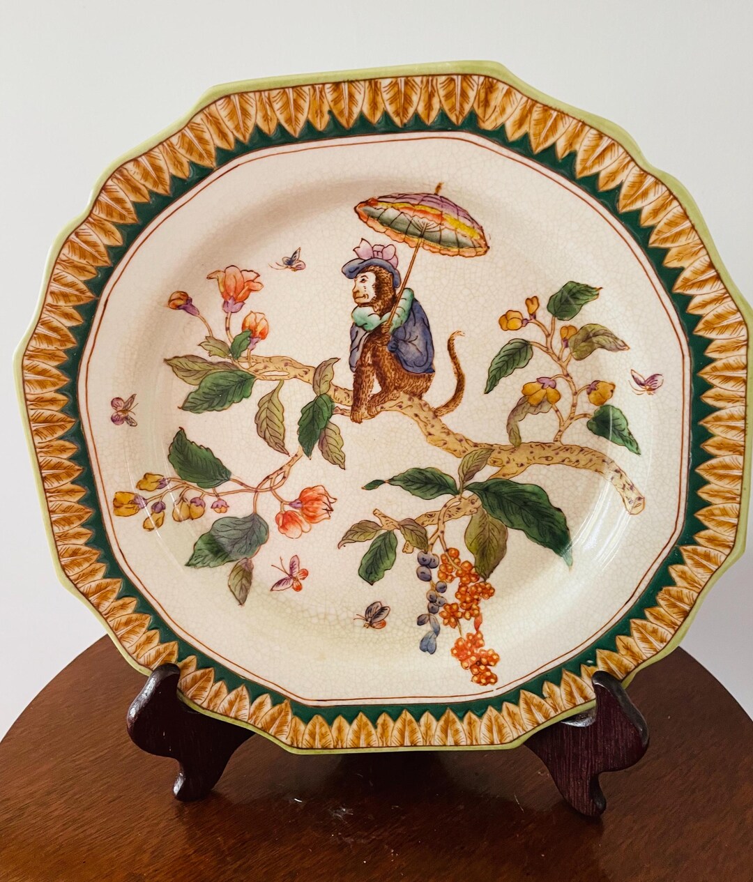 Set of THREE Vintage Chinoiserie Porcelain Decorative Plates With ...