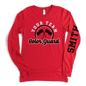 Custom Color Guard Shirt, Personalized Colorguard Shirt, Glitter ...