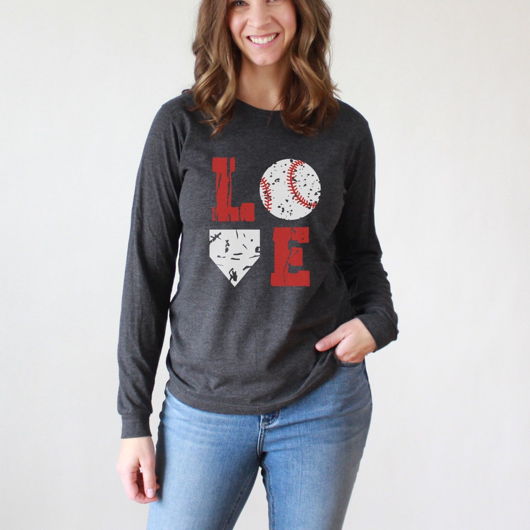 Baseball Mom Shirts, LOVE Baseball Sweatshirt, Baseball Family Game Day ...