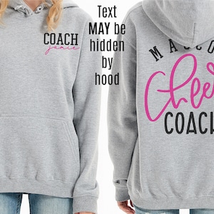 Custom Cheer Coach Shirt, Cheer Coach Gift, Personalized Cheer Hoodie ...