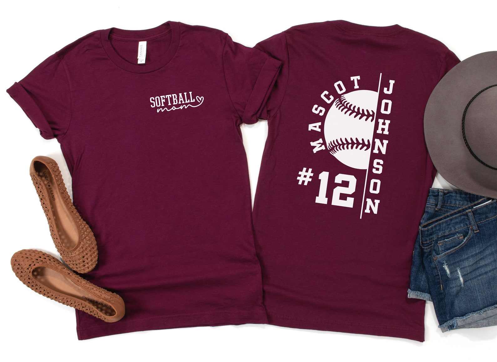 Custom Softball Mom Shirts Team Mascot Softball Shirt Game - Etsy