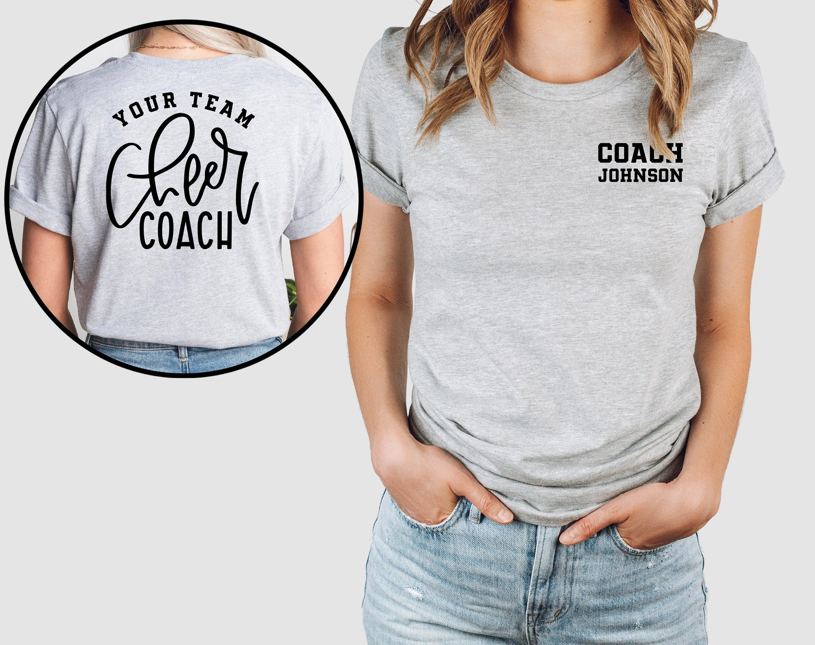 Custom Cheer Coach Shirt, Personalized Cheerleader Shirt, Game Day ...