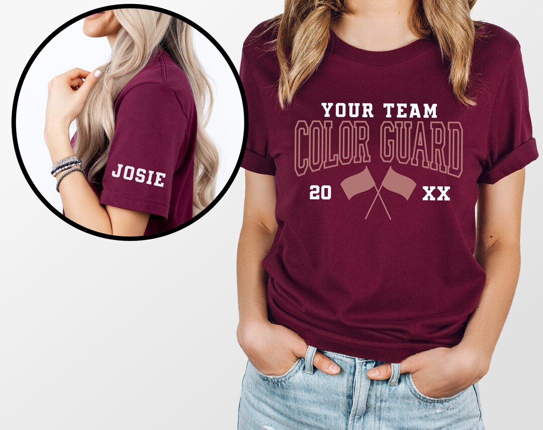 Custom Color Guard Shirt, Personalized Colorguard Shirt, Glitter ...