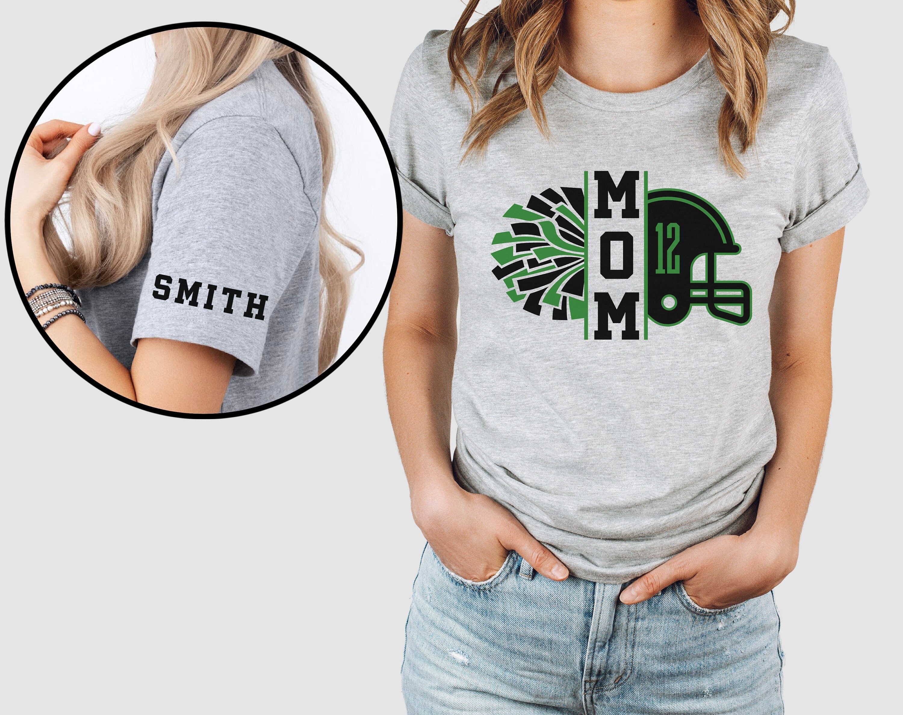 Custom Football and Cheer Mom Shirt, Personalized Cheer & Football ...