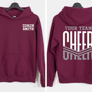Custom Cheer Coach Shirt, Cheer Coach Gift, Personalized Cheer Hoodie ...