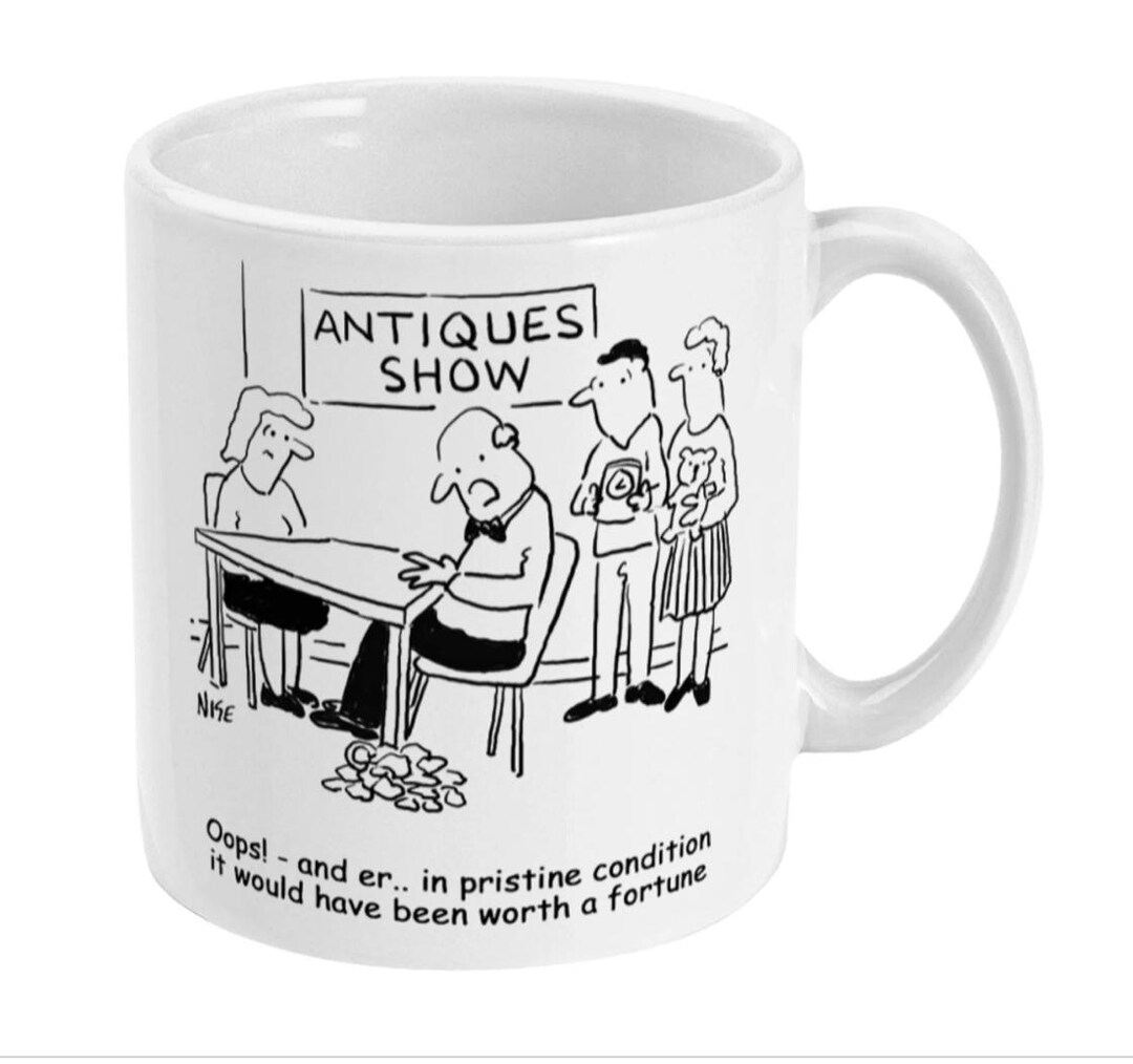 Funny Antiques Valuation Cartoon on a Ceramic Mug, 11oz, 15oz - Etsy