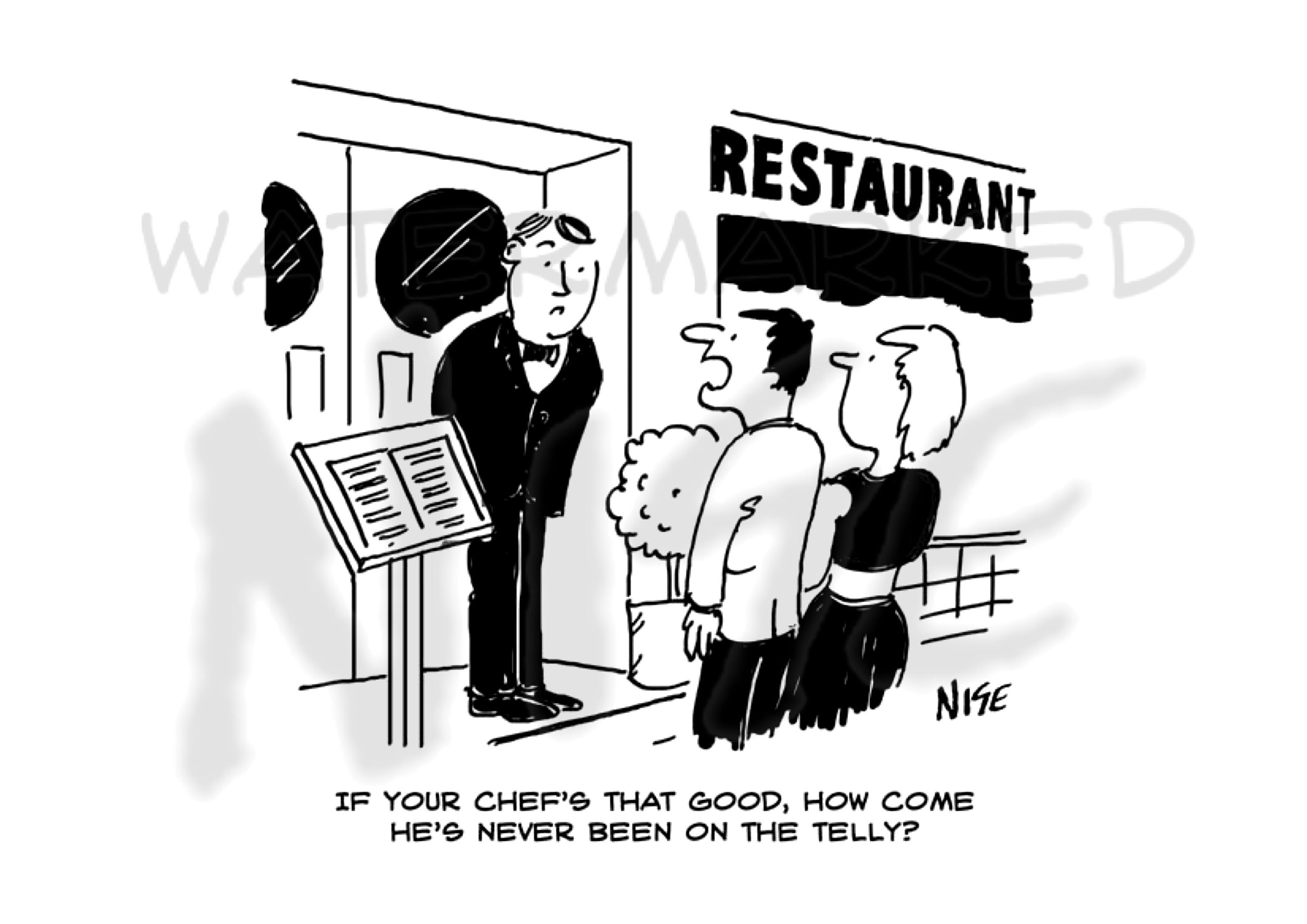 Chef Hasn't Been on TV Cartoon Download Now - Etsy