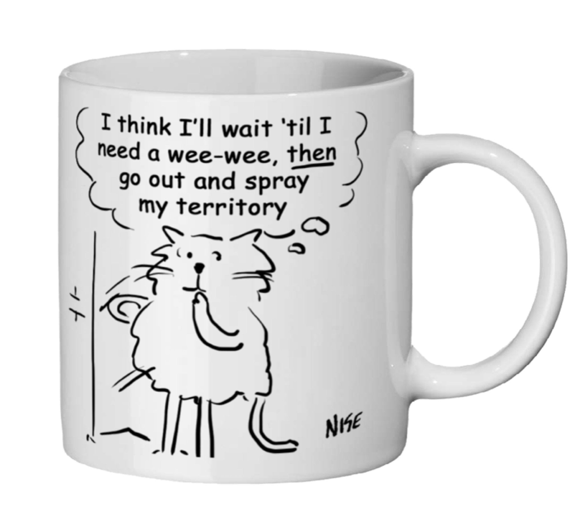 Cat Themed Gift - Funny Cat Cartoon Strip. Cat Wants to Spray Its ...