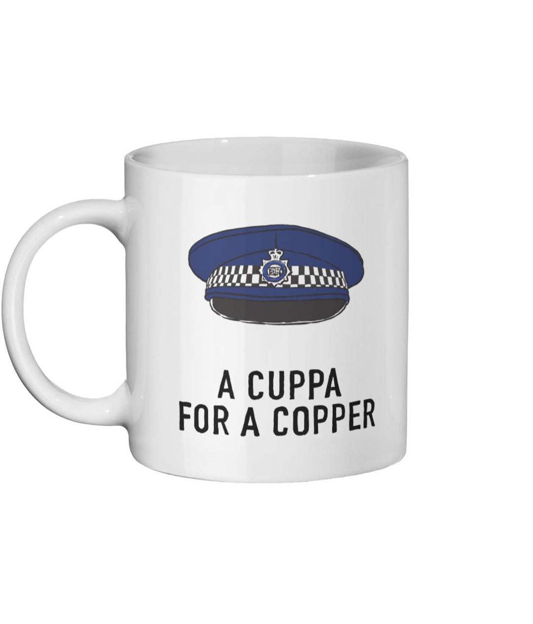 UK Policeman Police Officer Flat Police Cap Design Cuppa for a Copper ...