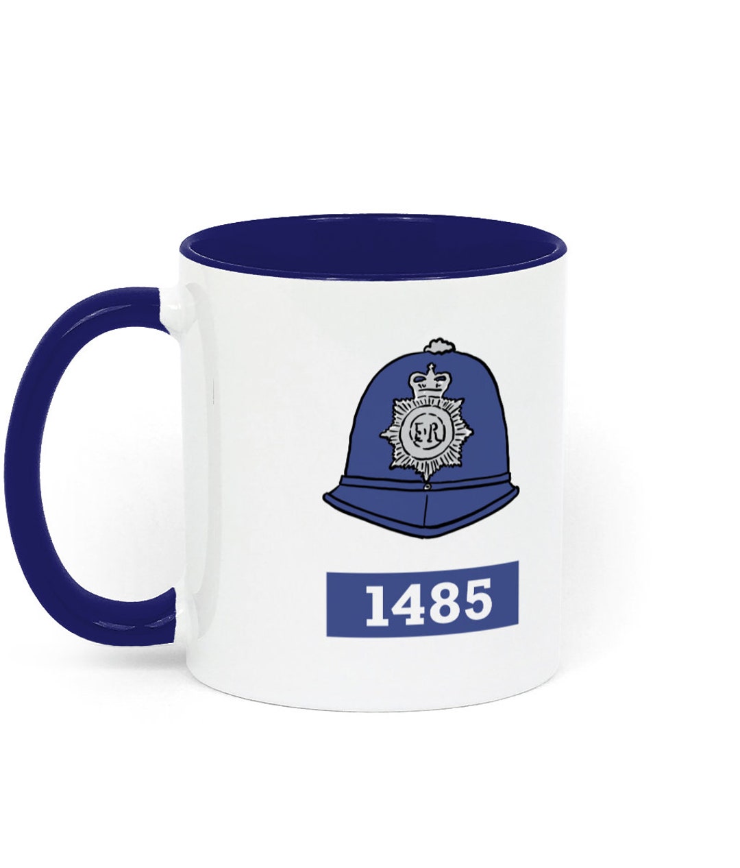 UK Police Constable Helmet With Police Badge Number - Two Toned Ceramic ...