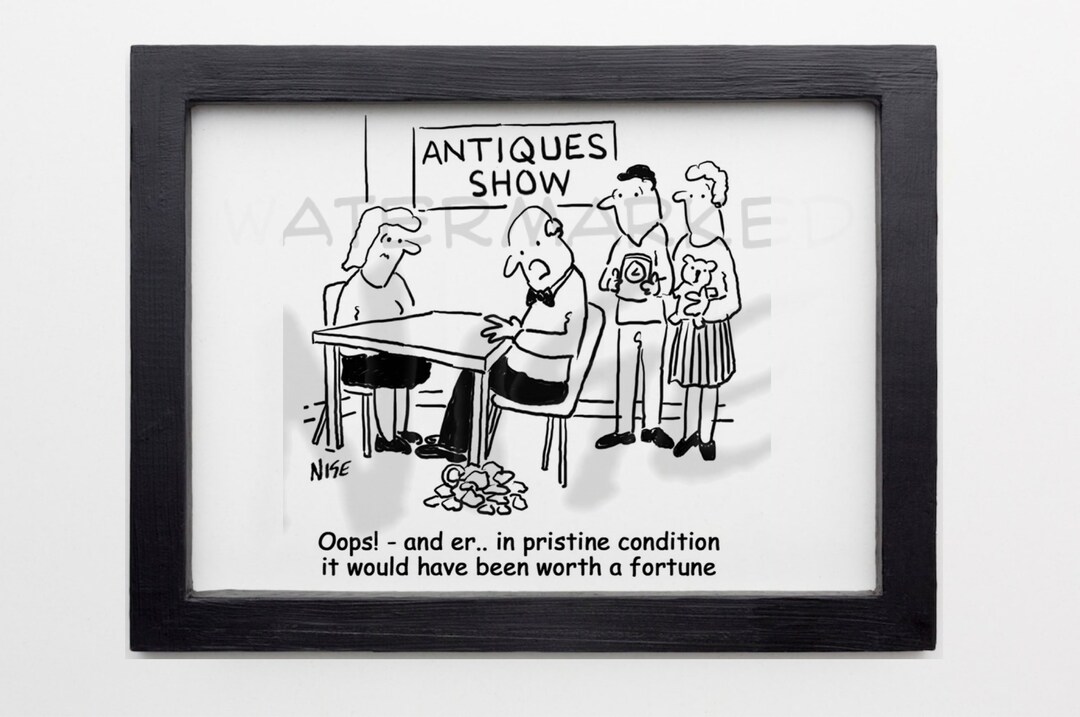 Clumsy Antique Valuation Cartoon Download Now - Etsy