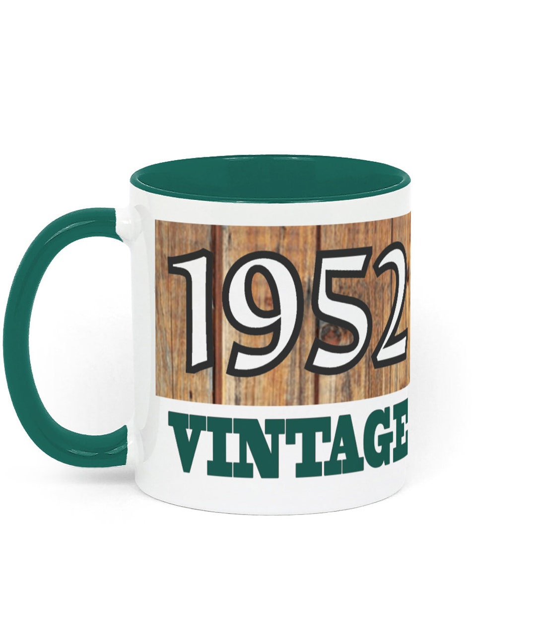 Born in 1952 Year of Birth - Two Toned Ceramic Birthday Mug - Etsy