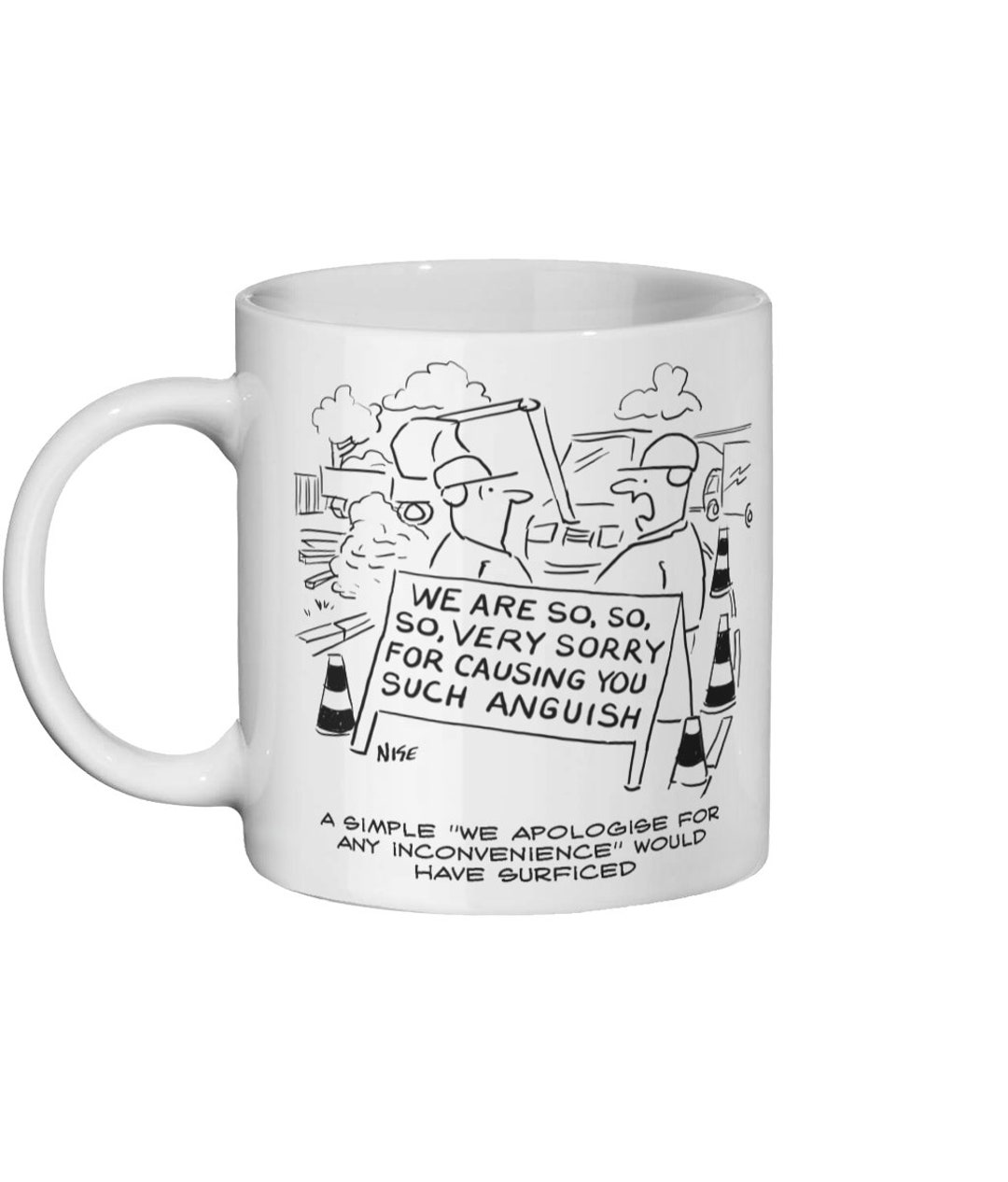 Highways Engineers Roadworks Sign Cartoon Ceramic Mug - Etsy