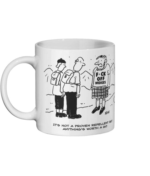 Rude Scottish Midge-repellent censored Version Ceramic Mug | Etsy