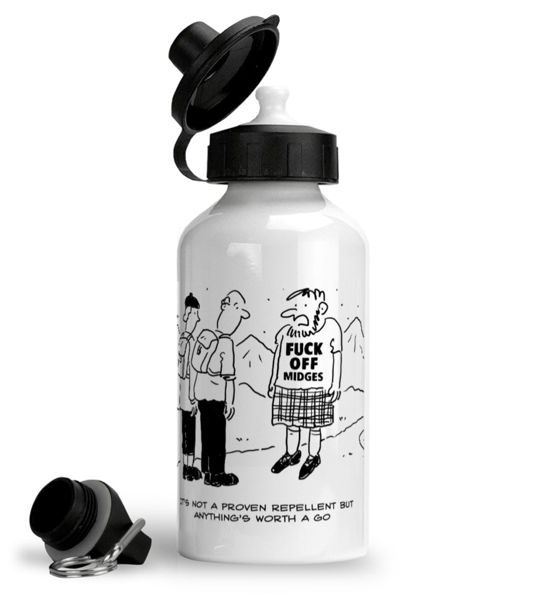 Rude Scottish Midge-repellent Aluminium Sports Water Bottle - Etsy
