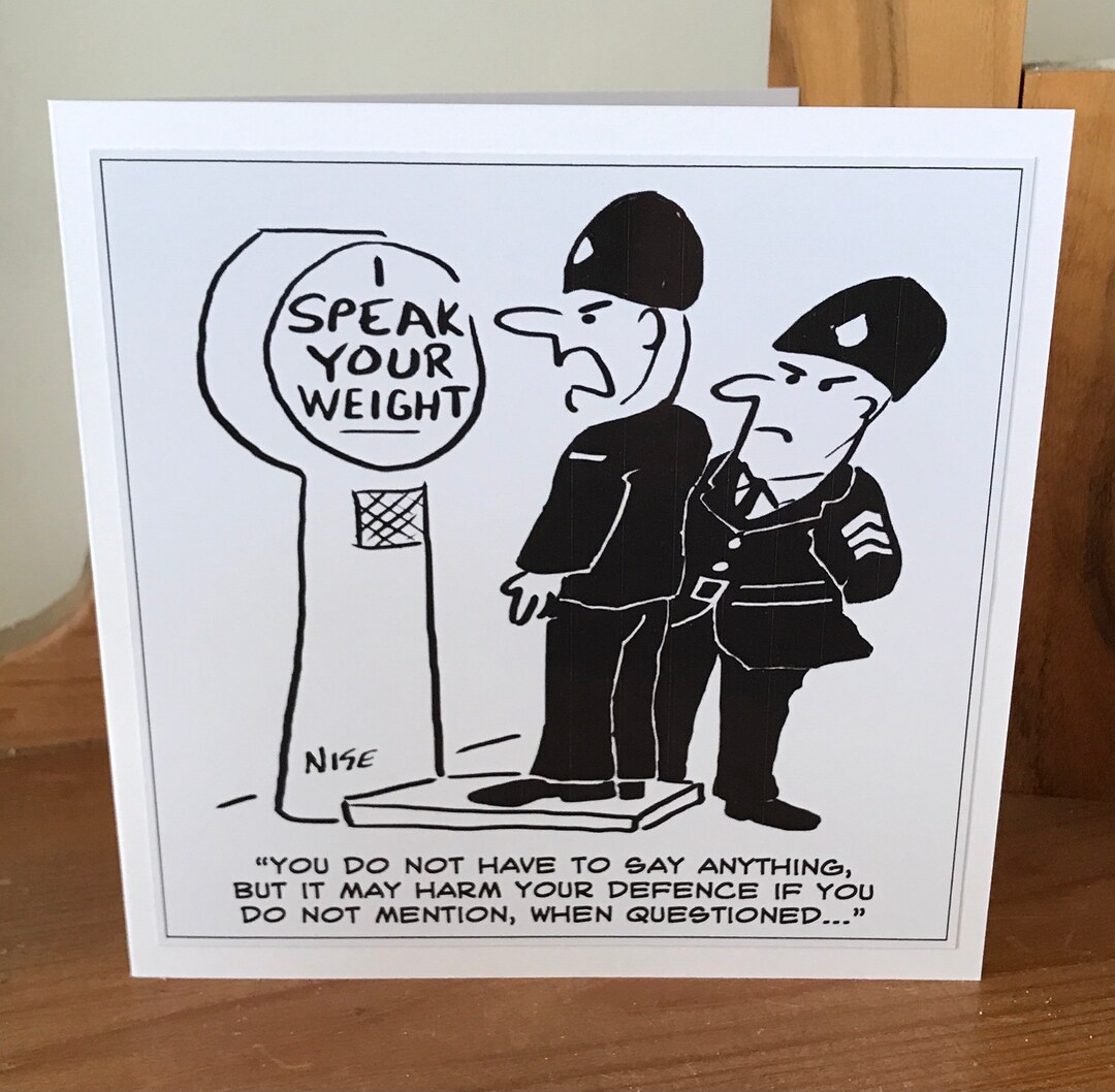 UK Police Speak-your-weight Machine Funny Police Greetings Card - Etsy