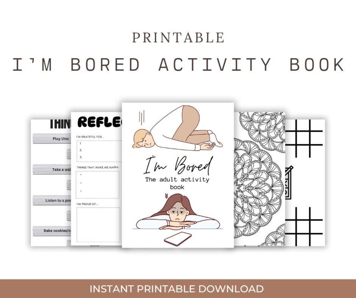 I'm Bored- Adult Activity Book - Etsy